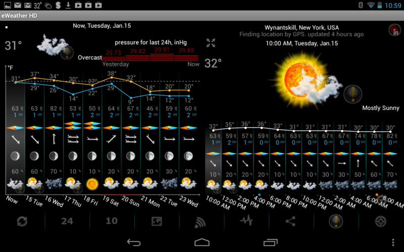 Featured Android App Review: eWeather HD, Radar HD, Alerts [Weather ...