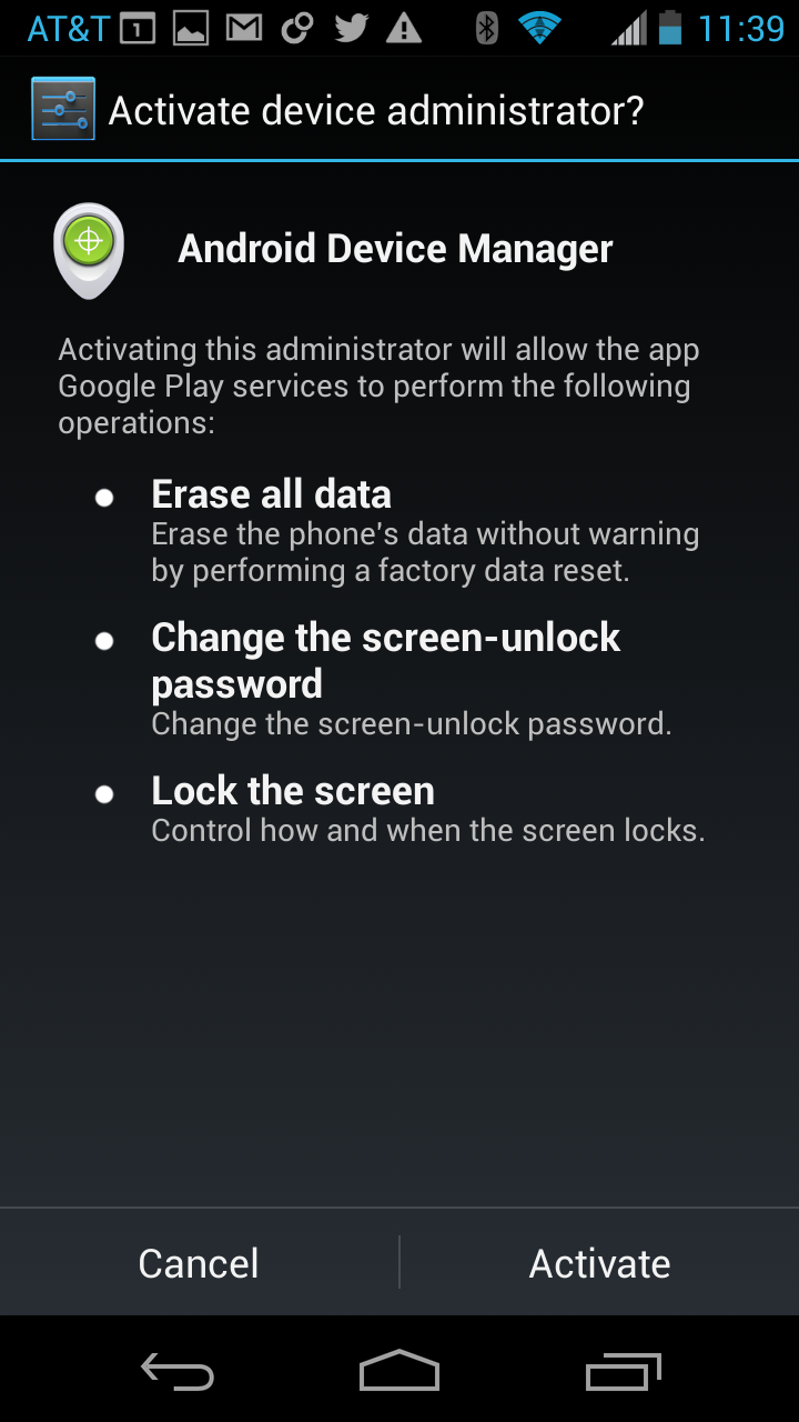 Your Android Device Manager might be disabled from latest Google Play ...