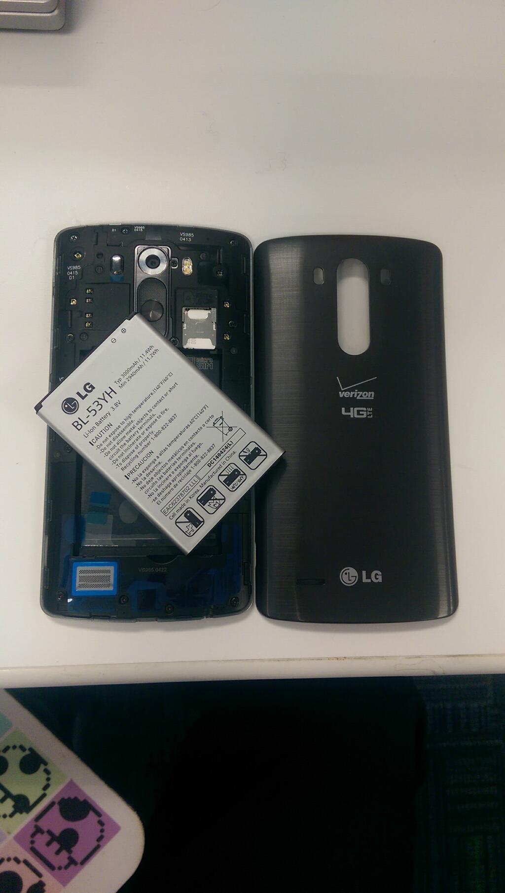 Verizon's LG G3 has a removable battery - Talk Android