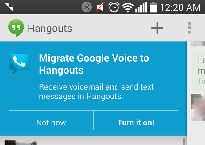 Google officially launches Voice integration in Hangouts - Talk Android