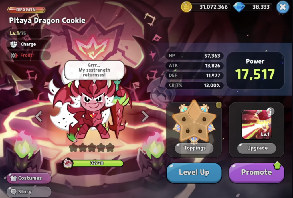 Cookie Run Kingdom - Pitaya Dragon Cookie Toppings - Talk Android