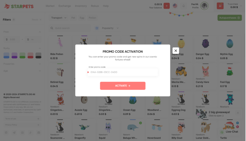 Starpets Codes - December 2025